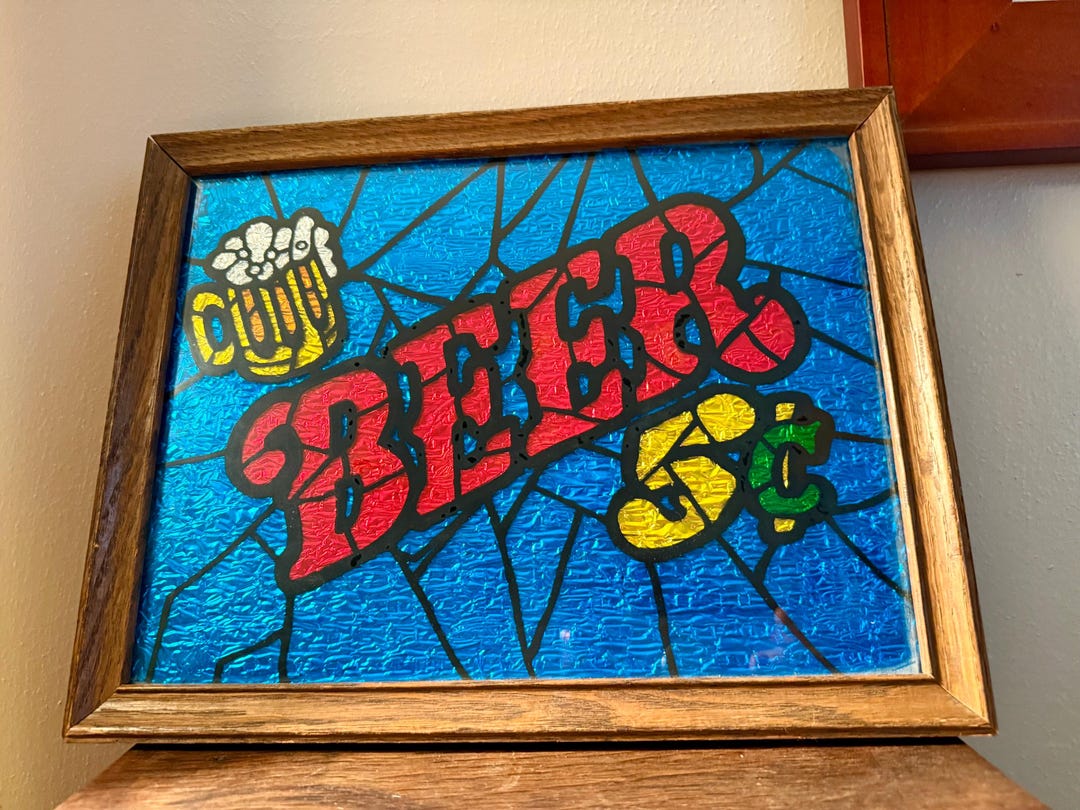 Glitter Art Beer Sign - Etsy