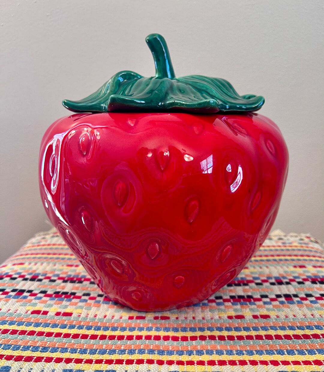 Vintage Metlox Strawberry Cookie Jar - Etsy