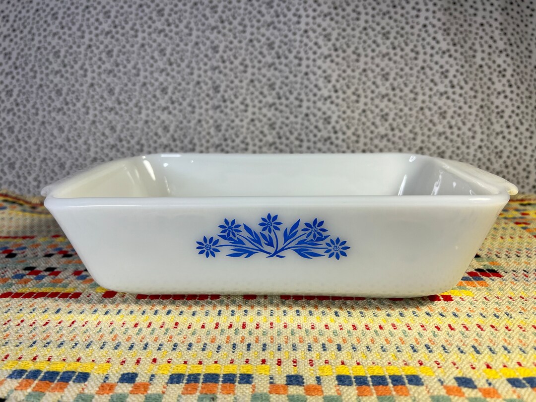 Fire King 441 Milk Glass Cornflower Bread Pan by Anchor Hocking - Etsy