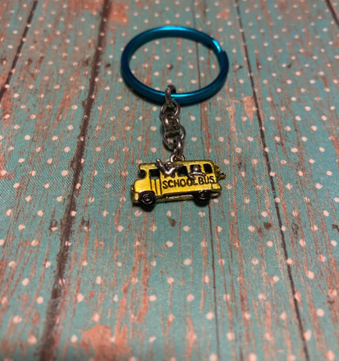 School Bus Driver Keychain : School Bus With Kids Jewelry - Etsy