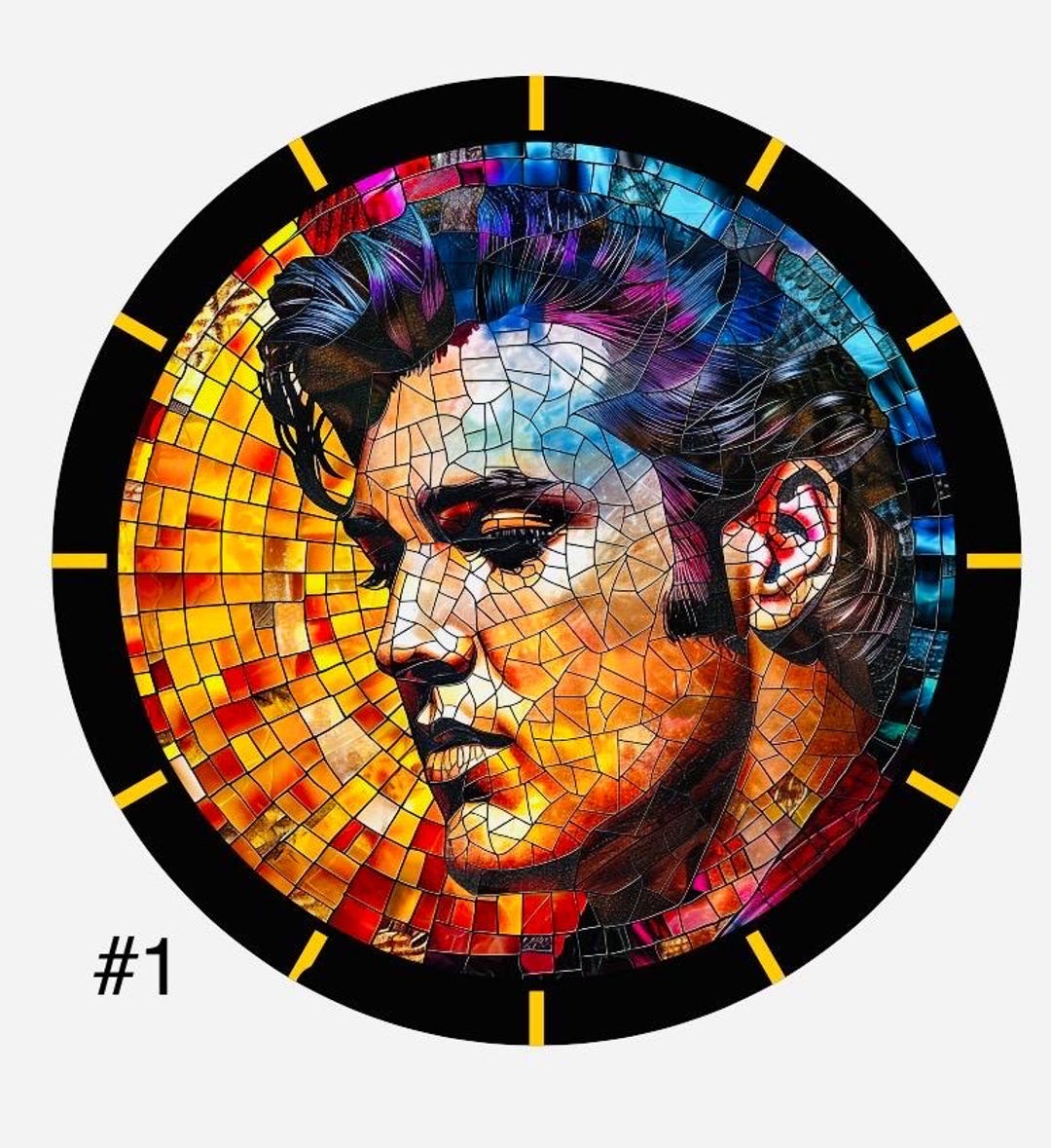 NEW Glass Clock With Stand - Elvis - Etsy