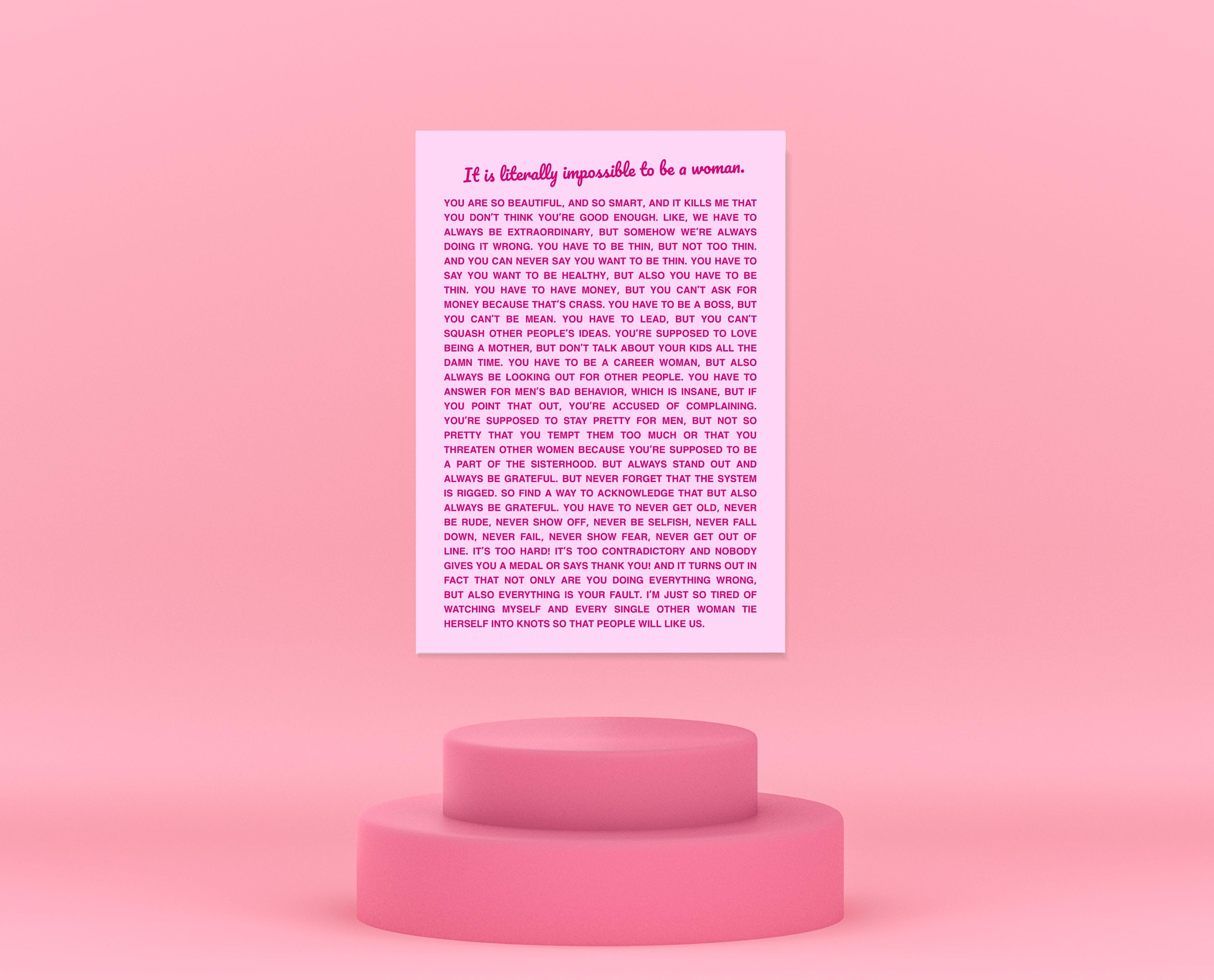 Glorias Monologue Barbie Movie Barbie Speech Feminist Girl Power