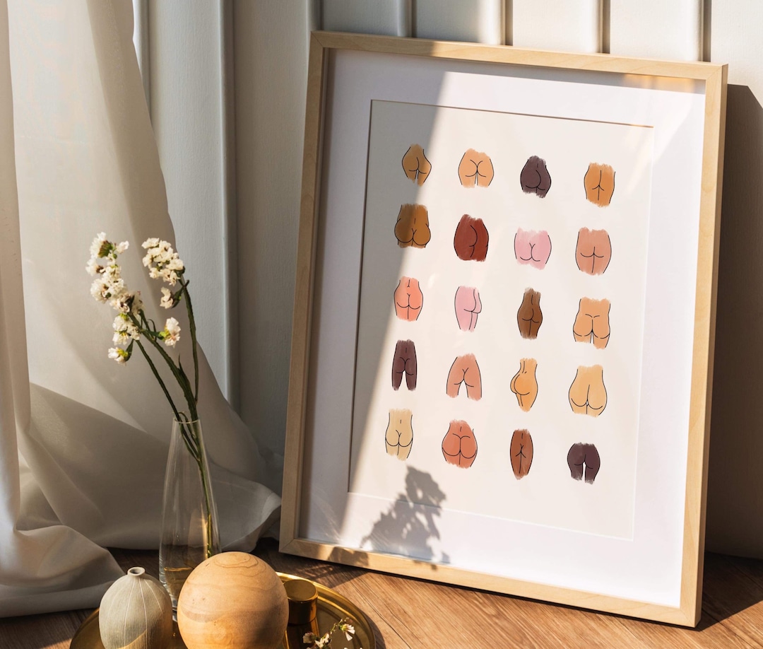 Playful Body Positivity Art Print Diverse Illustrated Poster of Human ...