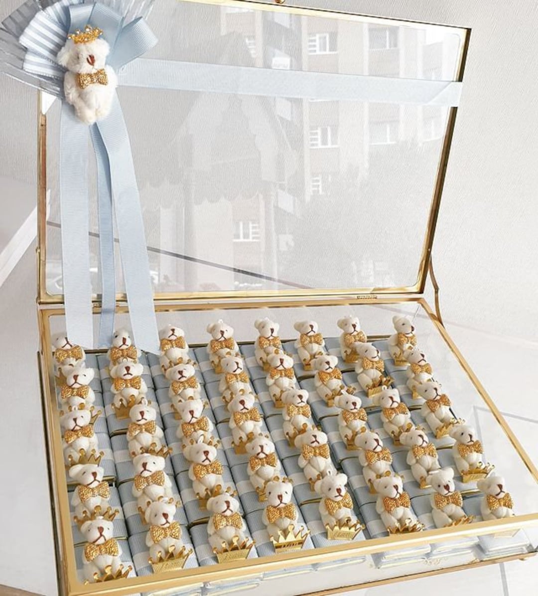 50pcs Teddy Bear Chocolate Gift Box, Baby Shower Chocolate Box ...