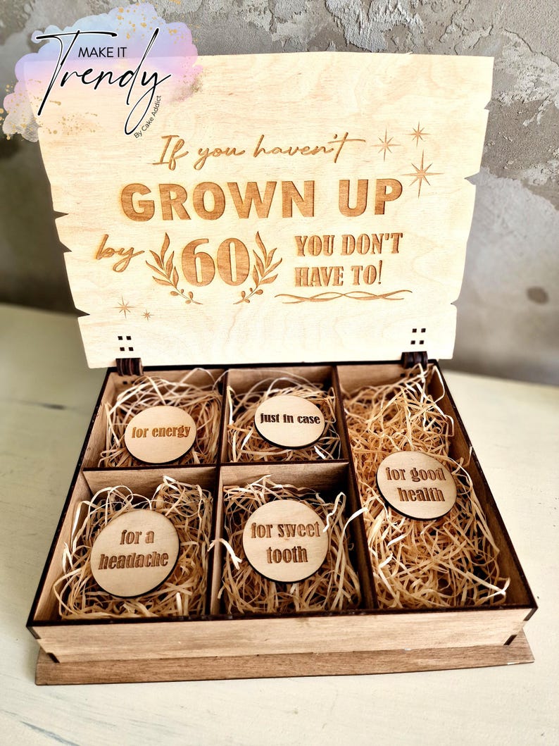 Personalized Birch Wood Treat Box: Funny Birthday Gift - Etsy UK