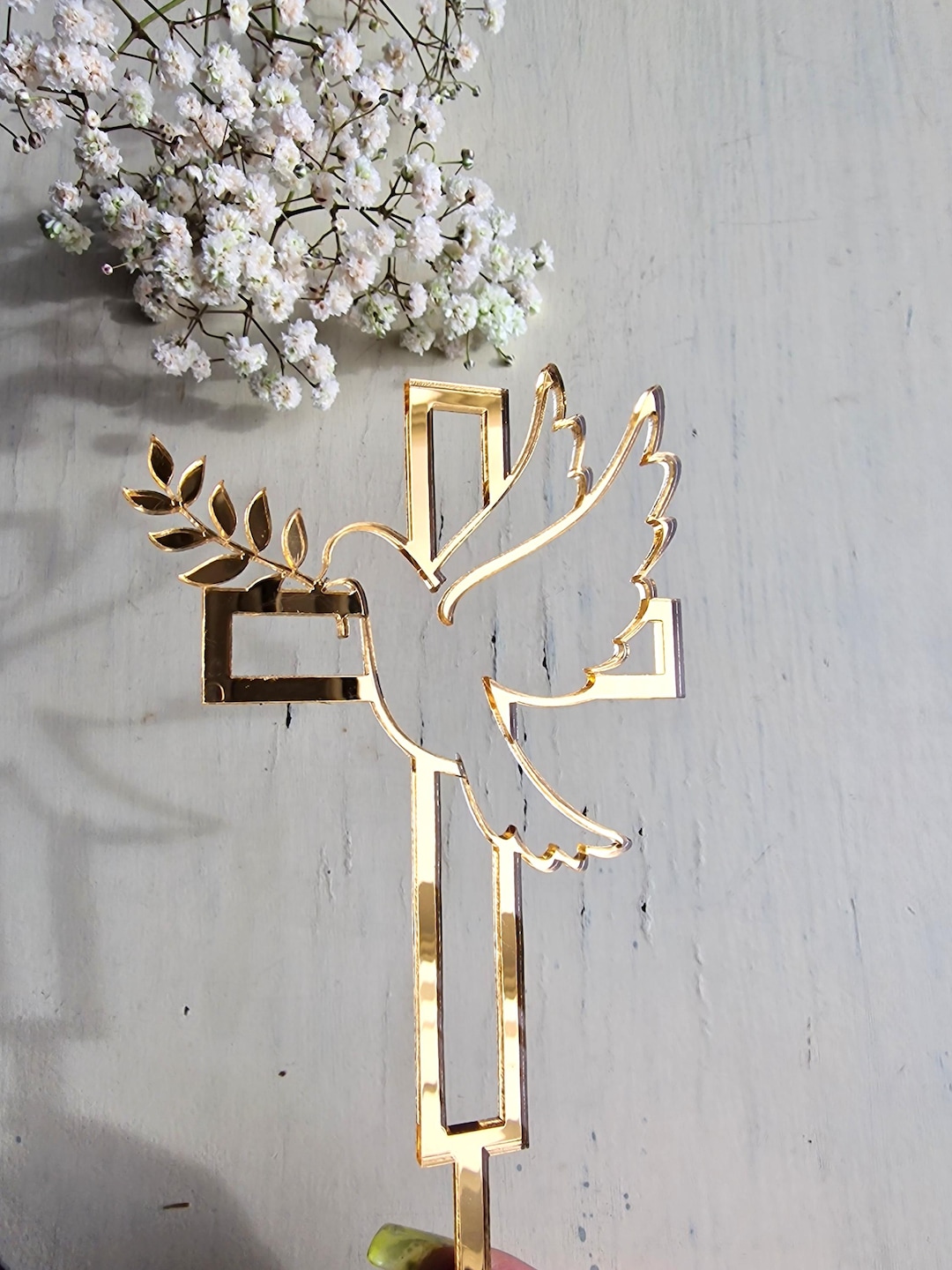 Cross With Dove Cake Topper /christening/ Confirmation/ First Holy ...