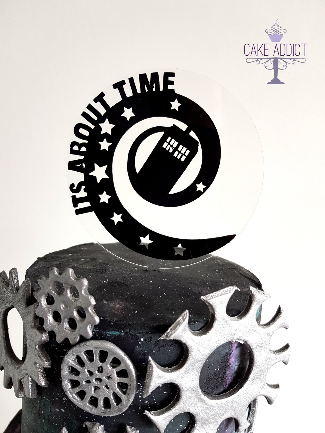 Personalized Acrylic Cake Topper Dr Who Inspired / Elegant Cake Topper ...
