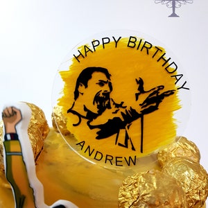 Personalized Acrylic Cake Topper Freddie Mercury / Queen - Etsy