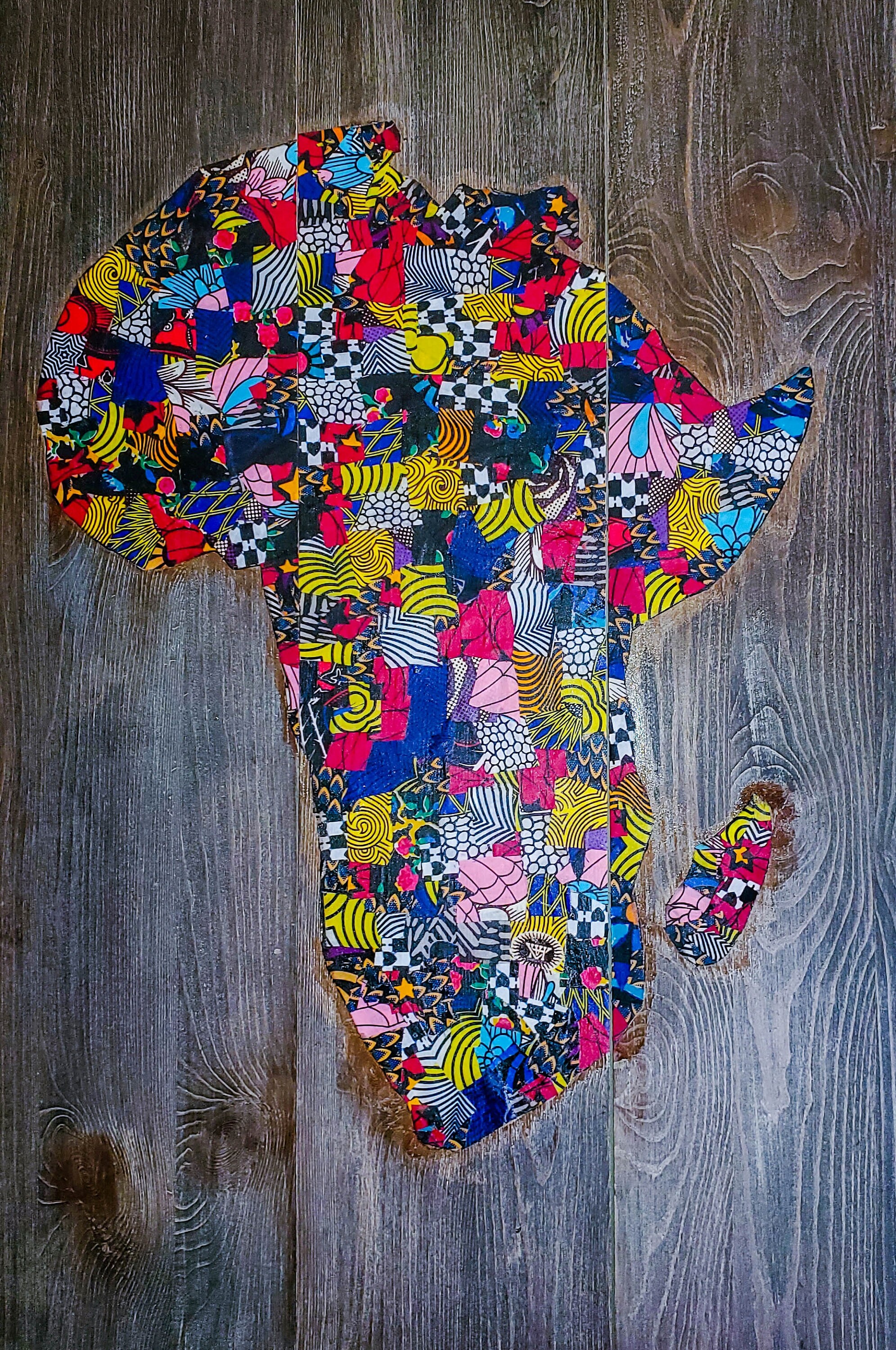 Map of Africa on Wooden Panels. - Etsy