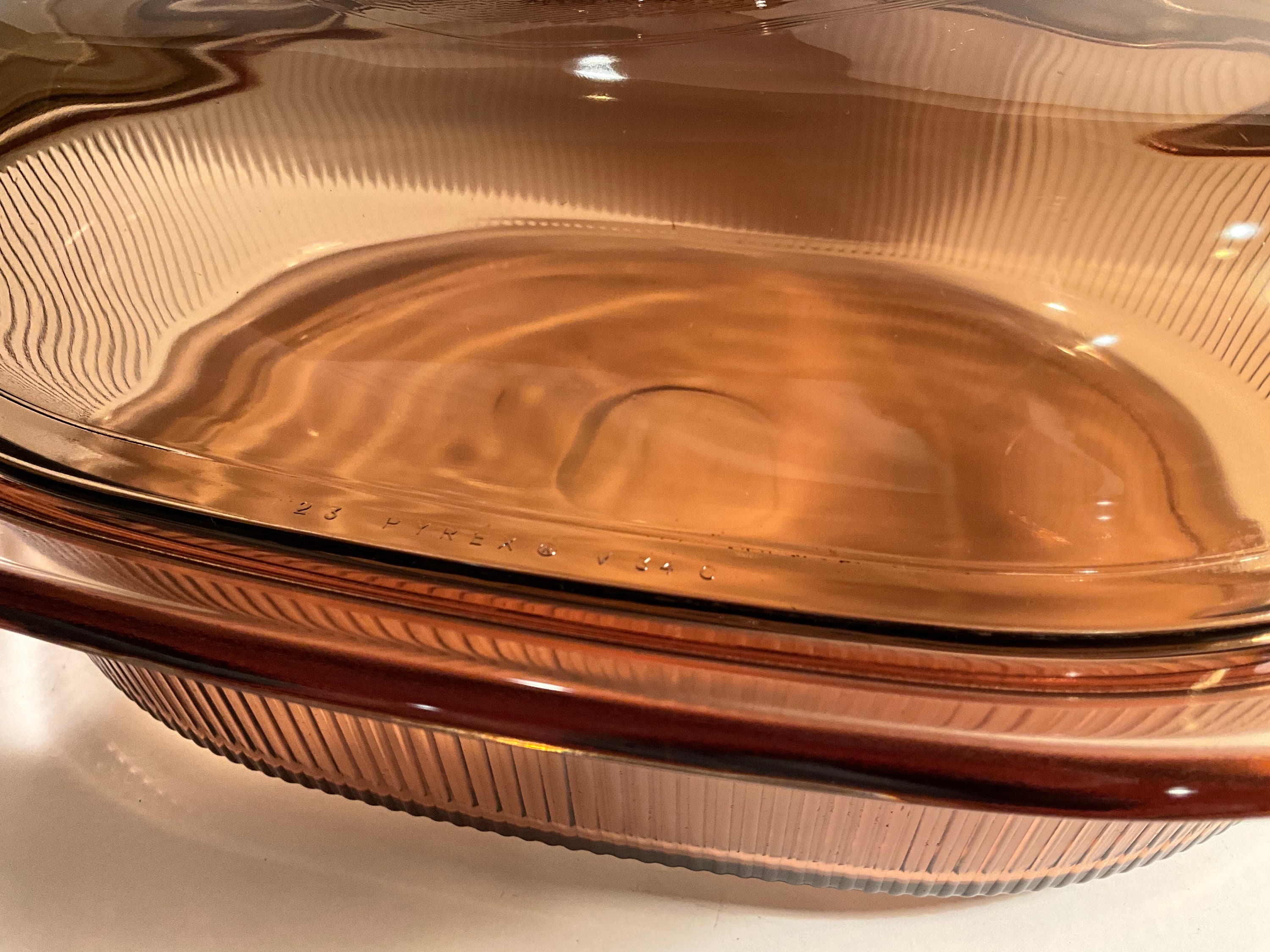 1986 Visions CORNING V21 AMBER 4qt Covered Roaster - Etsy