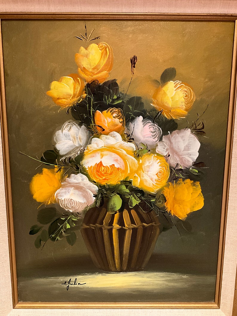 Vintage Signed Ann Julia Rant (A. Julia) Floral OIL PAINTING - Etsy