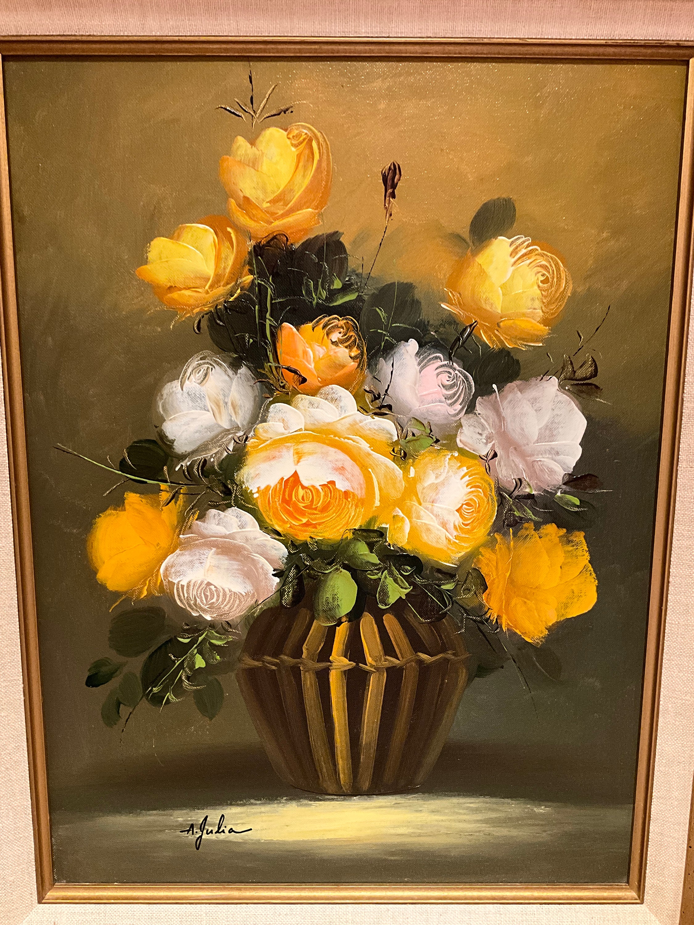 Vintage Signed Ann Julia Rant (A. Julia) Floral OIL PAINTING - Etsy