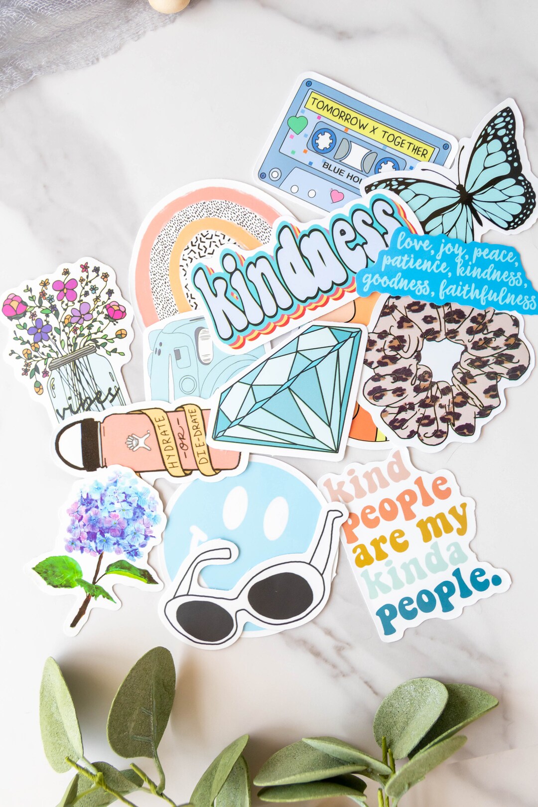 Light Blue Sticker Pack - Etsy