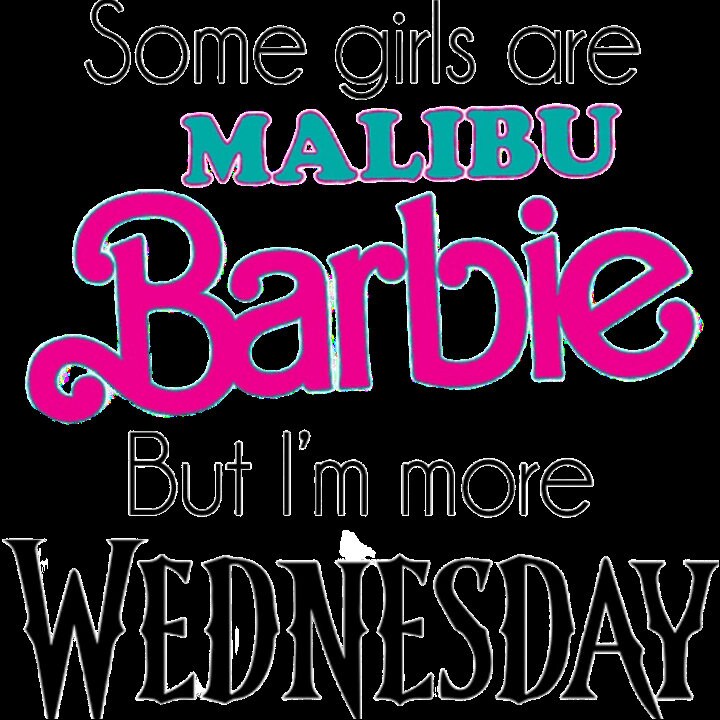 Barbie Vs Wednesday Sublimation Image - Etsy