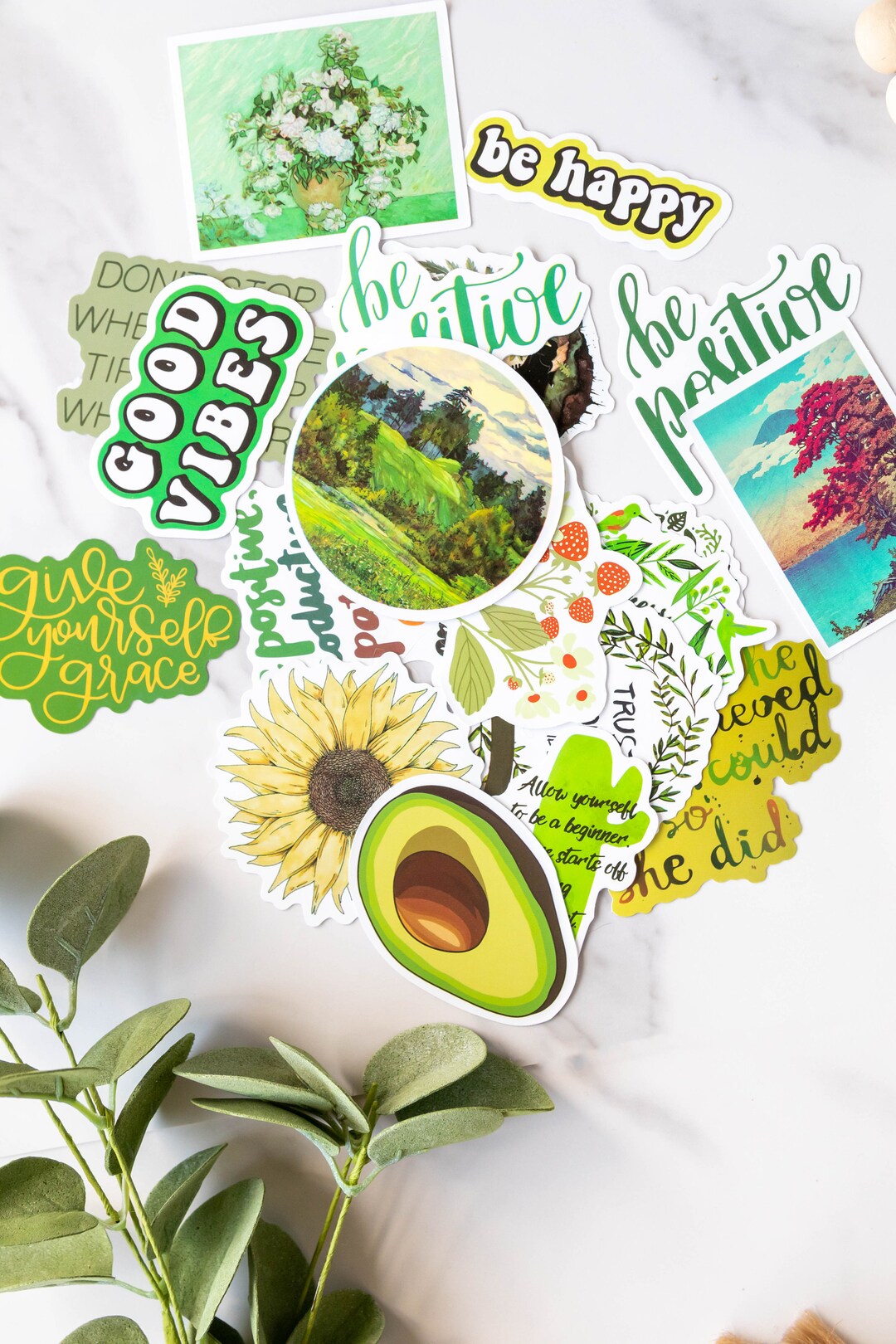 Green Sticker Pack - Etsy