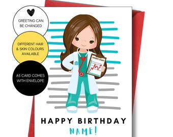 Medical Happy Birthday Card - Etsy UK