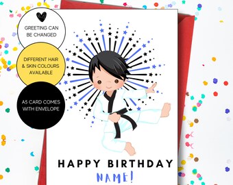 Karate Kid Birthday Card - Etsy UK
