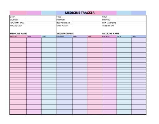 Medicine Tracker for Kids - Etsy