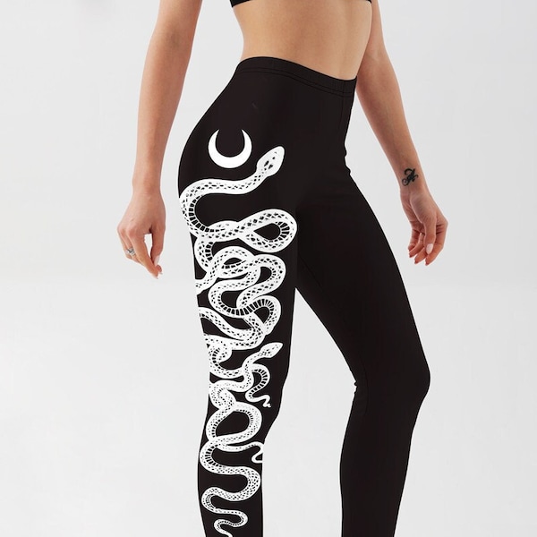 Snake Print Leggings - Etsy