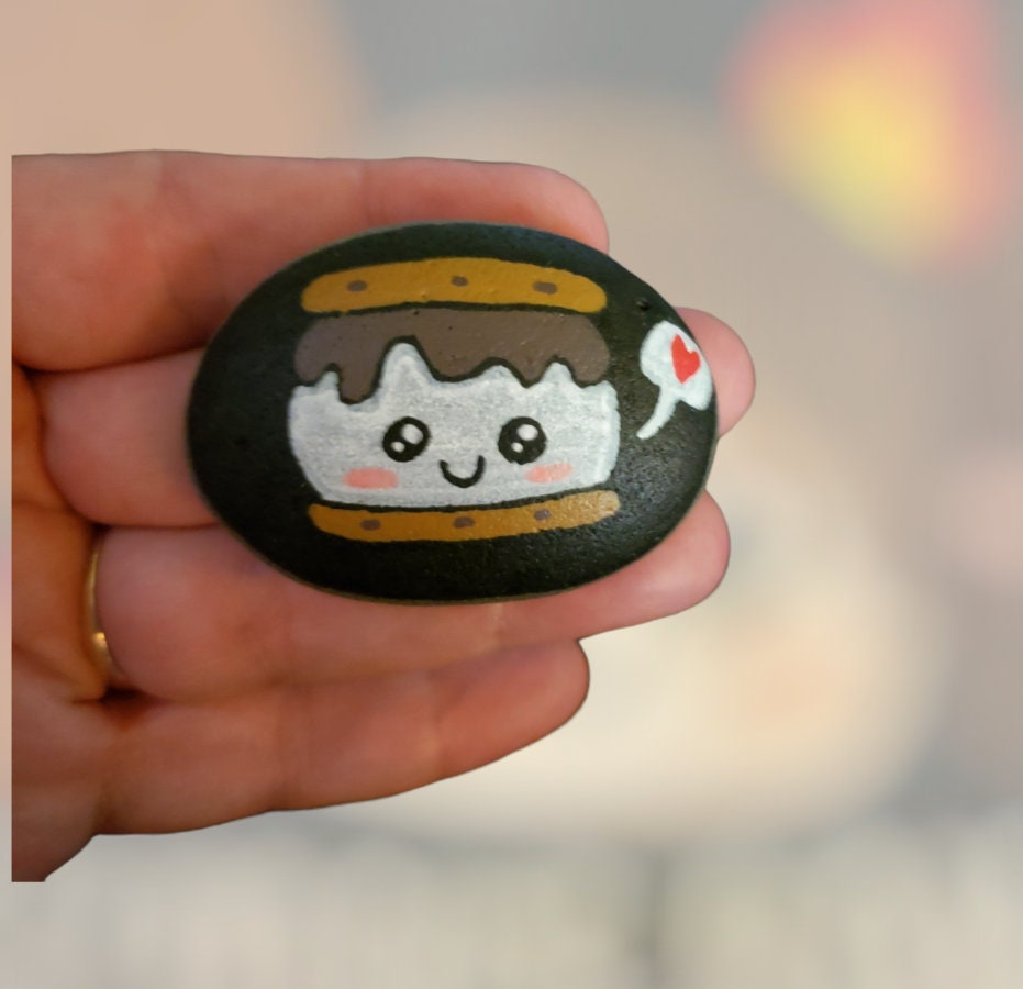 Smore's Painted Rock Art Set, Stone Painting - Etsy