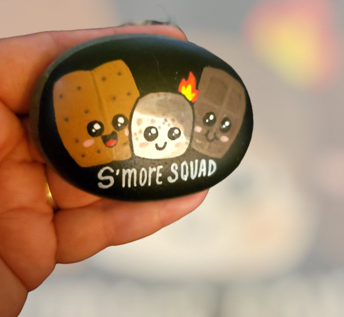 Smore's Painted Rock Art Set, Stone Painting - Etsy