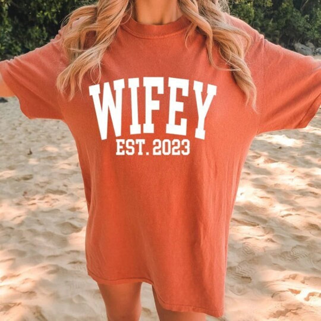 Wifey Shirt, Wifey Est. Custom Shirt, Comfort Colors T-shirt, Gift for ...