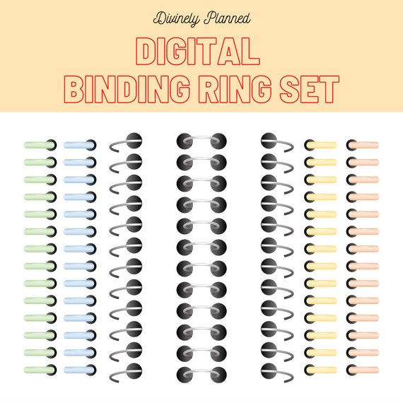 Digital Binder Rings for Digital Planners and Digital | Etsy