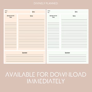 Printable School Note Template Letter Sized Template Multi-colored ...