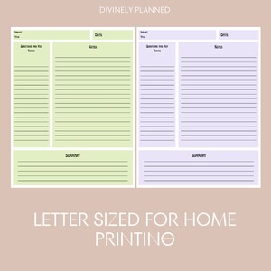 Printable School Note Template Letter Sized Template Multi-colored ...