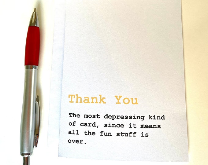 Funny Thank You Card, Donut Pun Card, Thank You Note, Greeting Cards ...