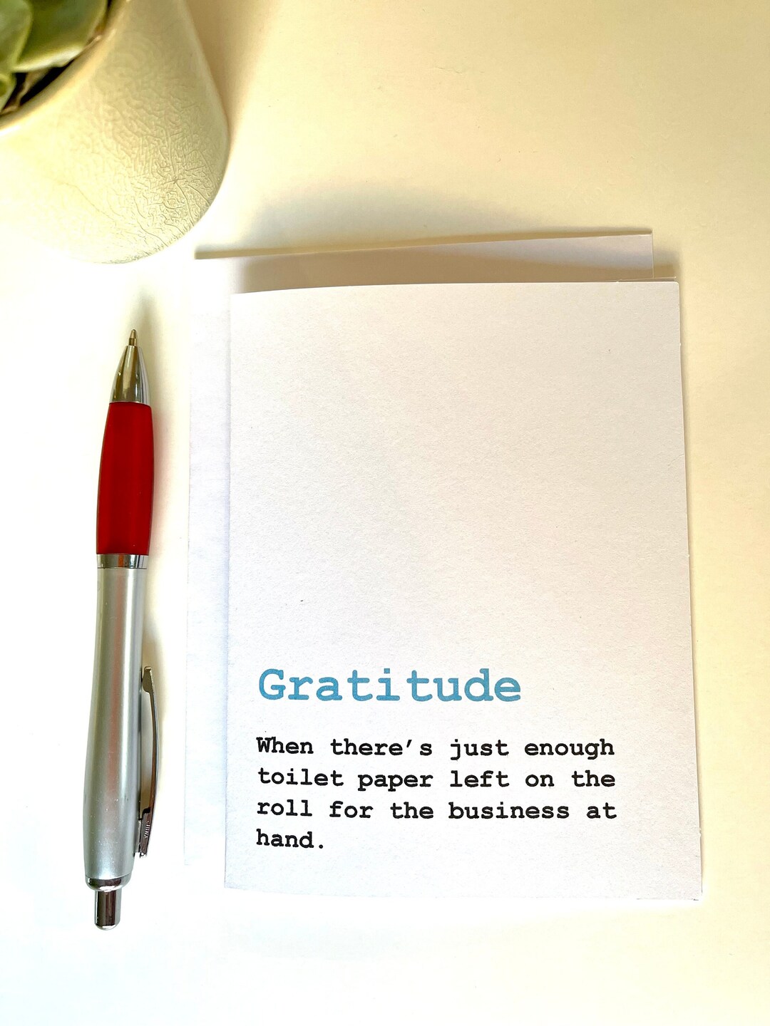 Humorous Thank You Card - Etsy