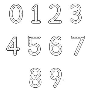 Number Writing Worksheet 0-9 - Etsy