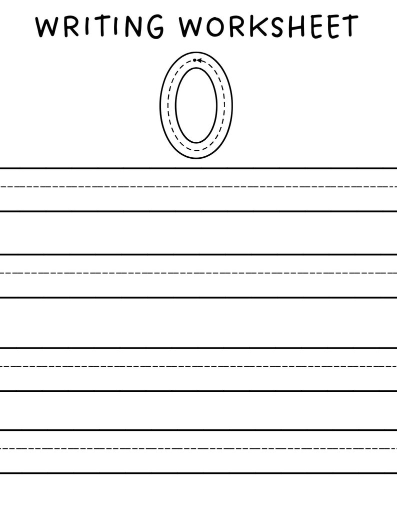 Number Writing Worksheet 0-9 | Etsy