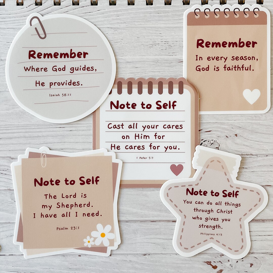 Note to Self Sticker | Bundle # 1 (5 Stickers) | Special Price - Etsy
