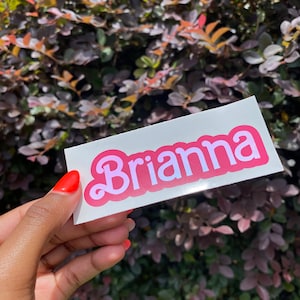 Personalized Name Vinyl Decal, Name Sticker, Doll Font Decal, Custom ...