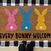 Every Bunny Welcome Doormat, Spring Decor, Easter Doormat, Welcome Mat ...