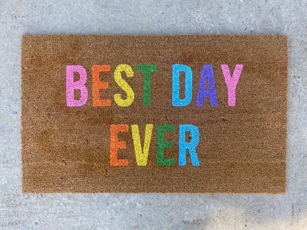 Best Day Ever Doormat, Classroom Decor, Teacher Doormat, Rainbow Decor ...