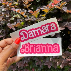 Personalized Name Vinyl Decal, Name Sticker, Doll Font Decal, Custom ...