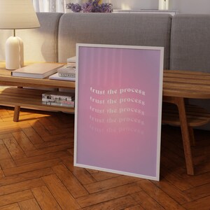 Trust the Process, Purple Retro Grainy Gradient Affirmation Poster ...