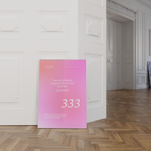 Angel Number 333 Pink Aura Poster, Spiritual Wall Art Y2K Aesthetic ...