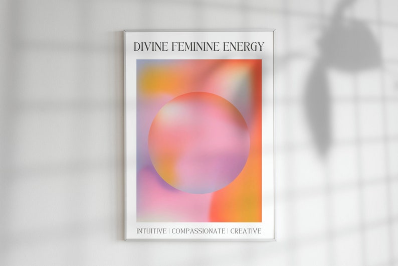 Divine Feminine Energy Aura Poster Spiritual Energy Art - Etsy