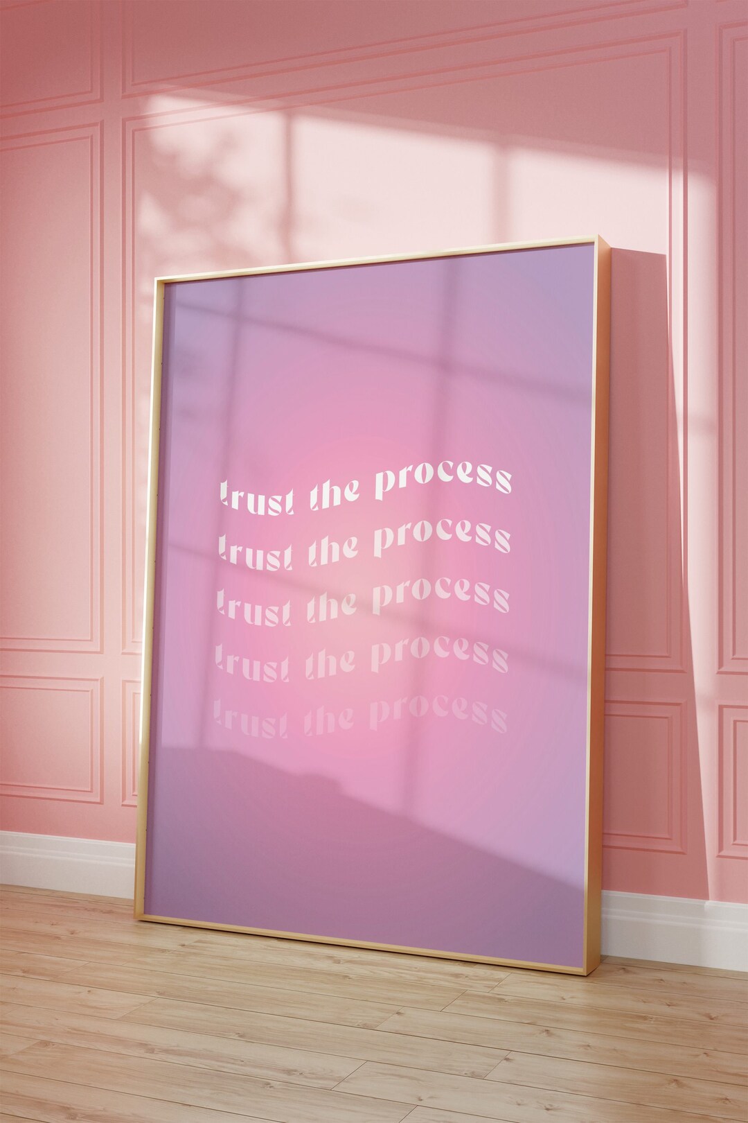 Trust the Process, Purple Retro Grainy Gradient Affirmation Poster ...