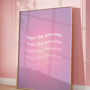 Trust the Process, Purple Retro Grainy Gradient Affirmation Poster ...