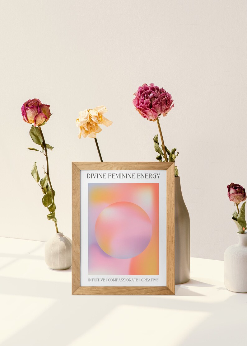 Divine Feminine Energy Aura Poster Spiritual Energy Art - Etsy