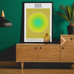222 Angel Number Poster | Indie Room Decor | Aura Poster | Spiritual ...