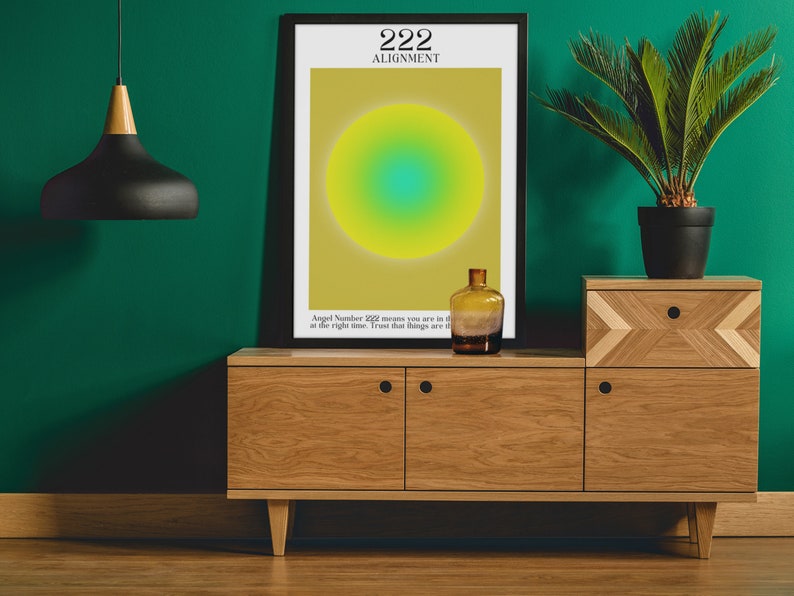 222 Angel Number Poster Indie Room Decor Aura Poster - Etsy