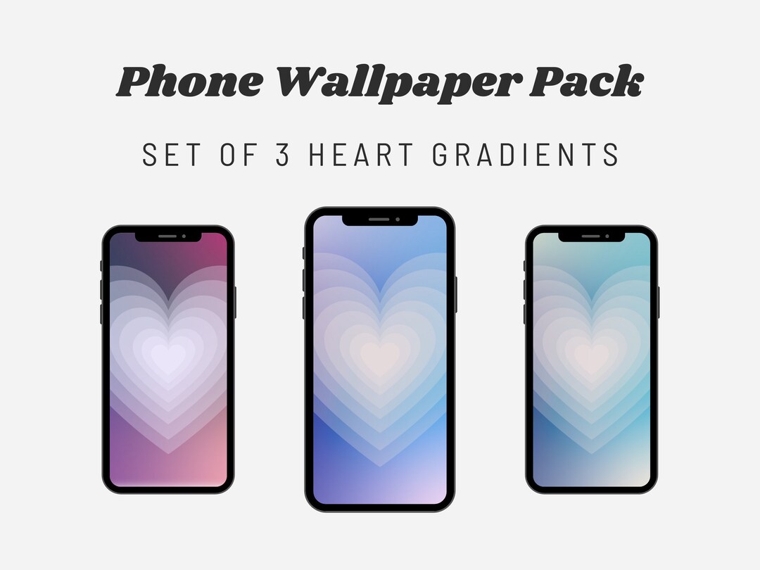 Heart Gradient Phone Wallpaper | Gradient Trippy Art Aesthetic Colorful ...
