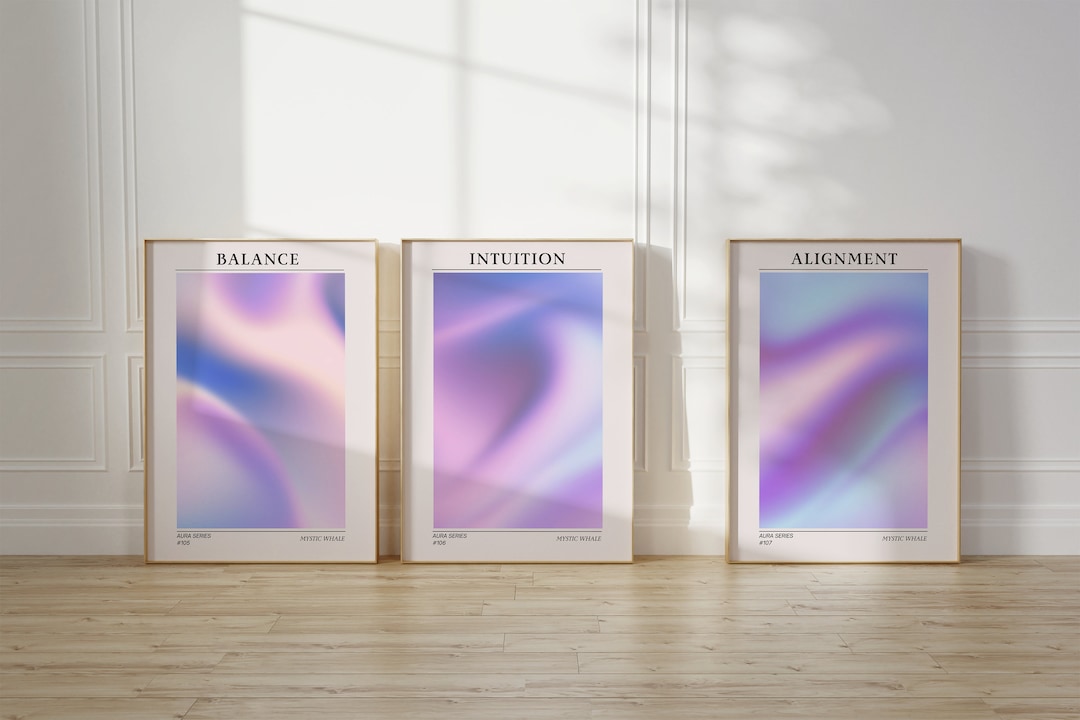 Abstract Aura Poster Printable Set of 3 Prints, Aesthetic Room Decor ...