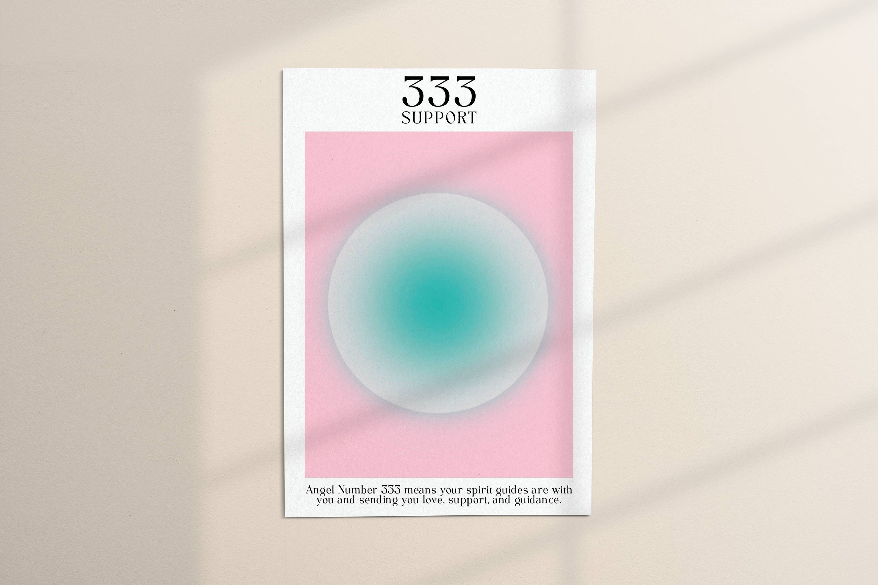 333 Angel Number Poster Indie Room Decor Aura Poster - Etsy