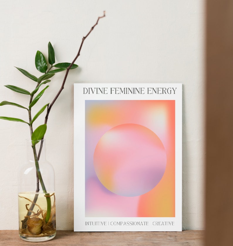 Divine Feminine Energy Aura Poster Spiritual Energy Art - Etsy